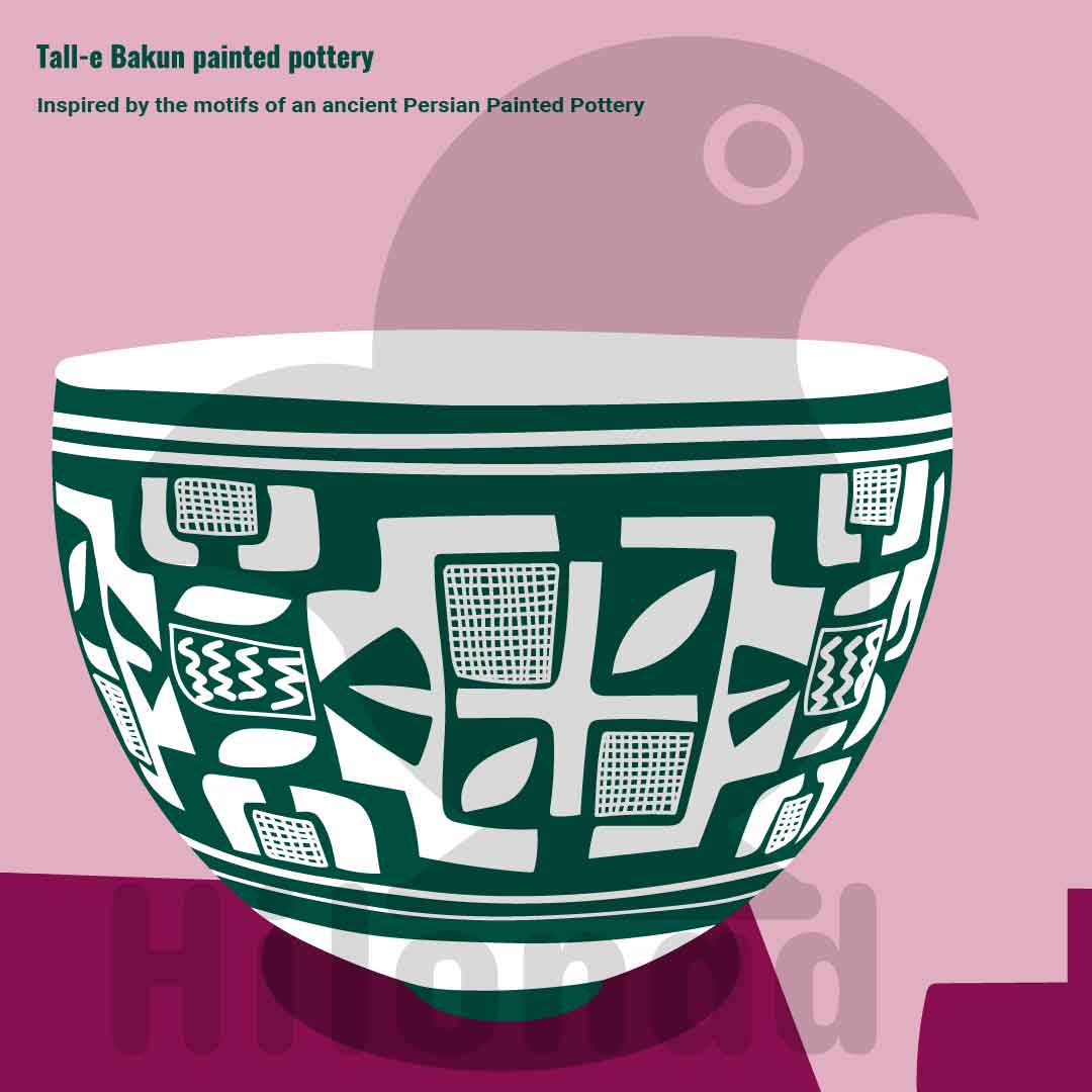 Tall-e Bakun painted pottery